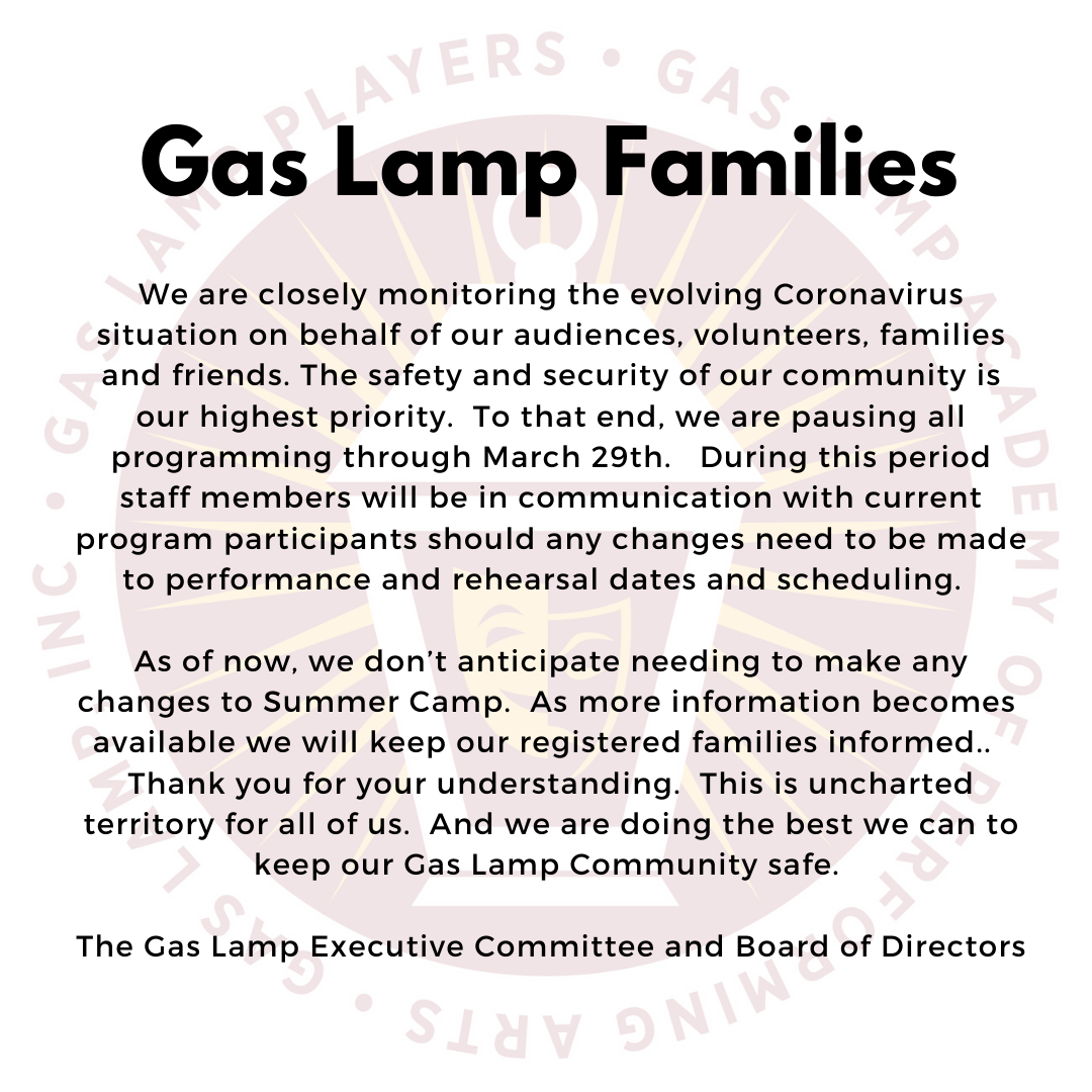 Gas Lamp Players - Welcome to Gas Lamp, Inc.